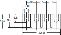 G70R-SOC08 Relay Terminal/Dimensions | OMRON Industrial Automation India